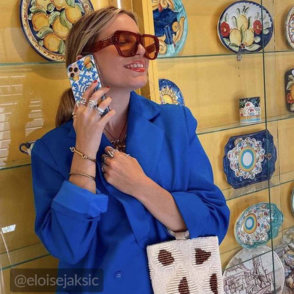 Capri Blue Lemon Phone Case - Handpainted Italian Majolica Tile Design ...